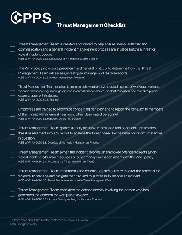 Threat Management Program Guide